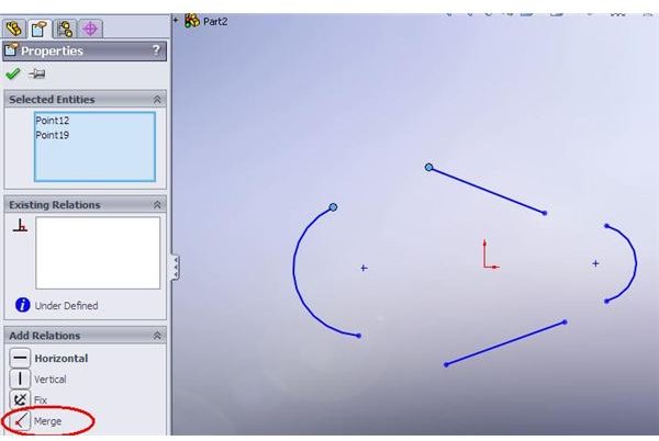 CAD Tutorials: SolidWorks Tutorials - Kketch Relations - part II - Arcs and Lines